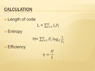 Huffman coding | PPTX