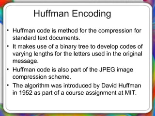 Huffman coding presentation Sukkur iba.ppt