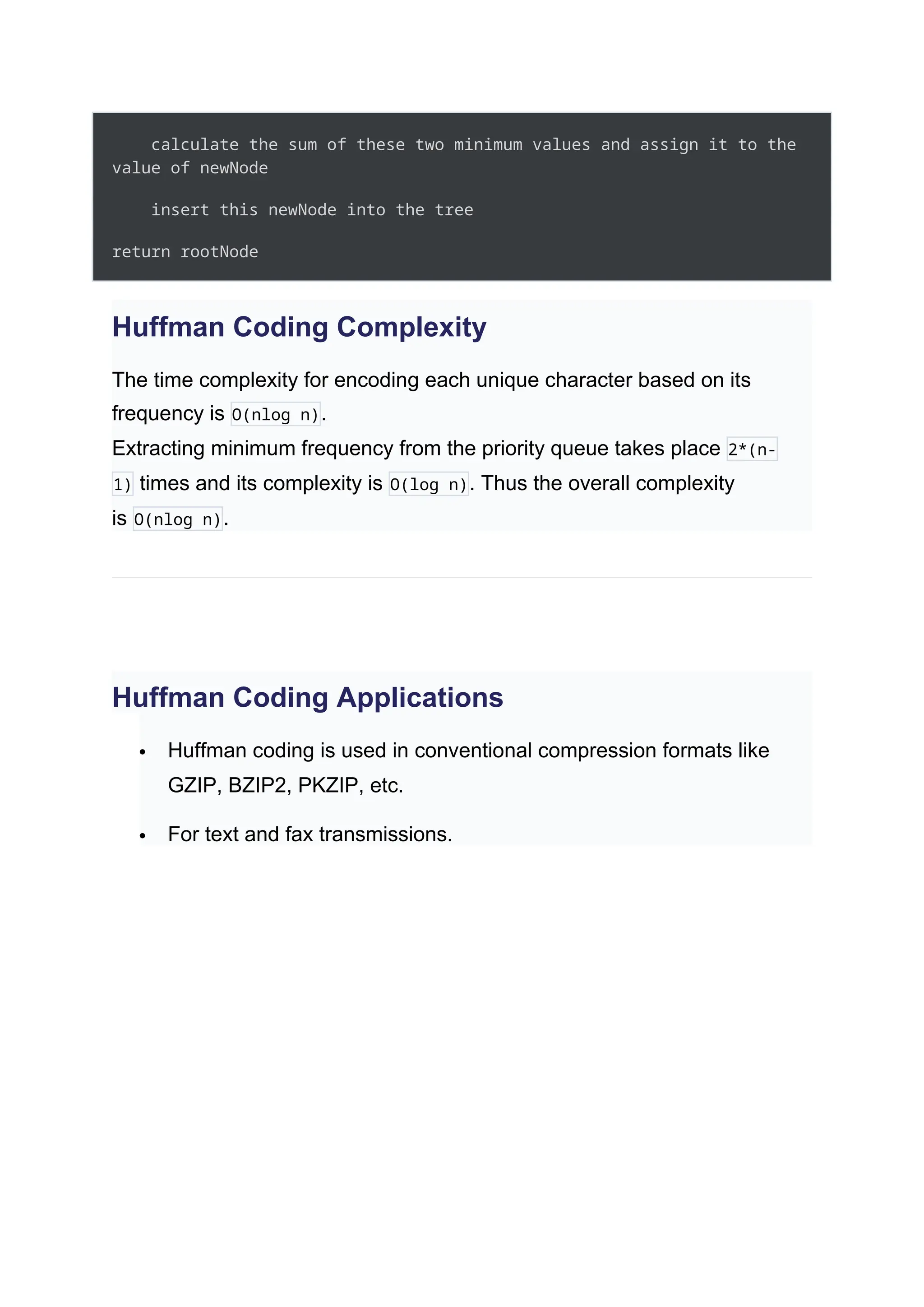 Huffman Coding is a technique of compressing data | DOCX
