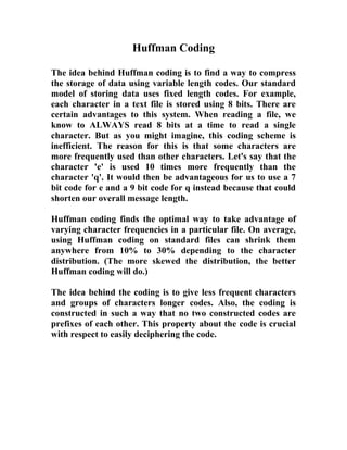 Huffman coding01 | PDF