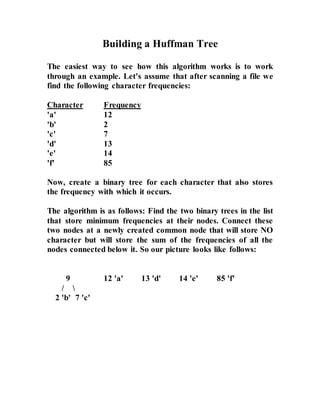 HuffmanCoding01.doc | Free Download