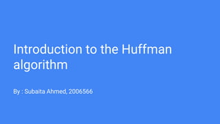 Huffman ppt | PPTX