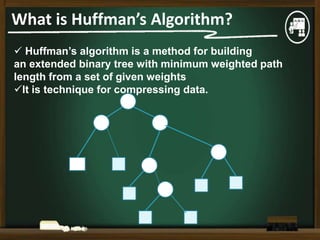 Huffman's Alforithm | PPTX