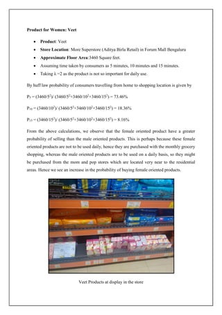 Huff Model for selected retail stores in Bangalore | PDF