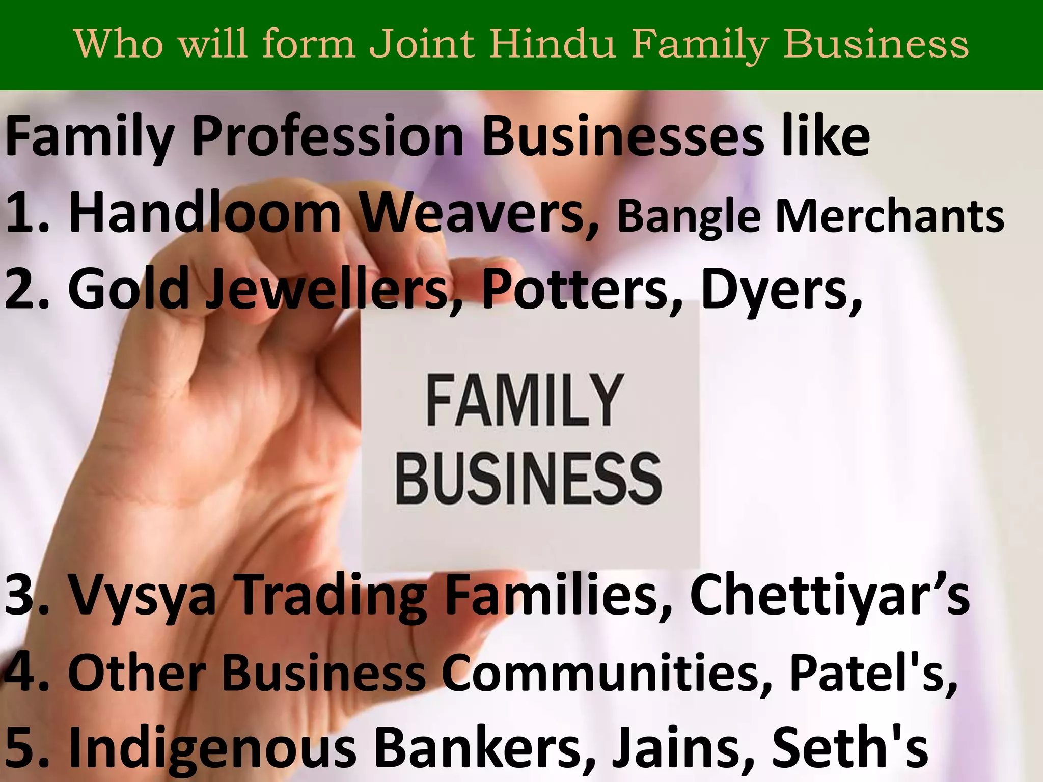 Joint Hindu Family Business | PPTX