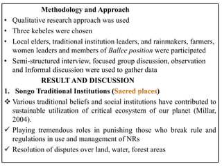Traditional institutions and indigenous knowledge in natural resource ...
