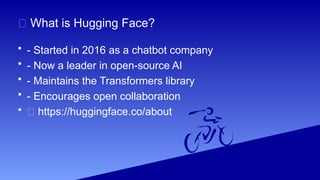 Learn to build AI models with Hugging Face Generative AI | PPTX