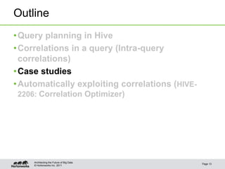 Hive Correlation Optimizer | PPTX