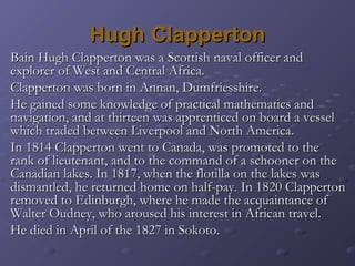 Hugh Clapperton | PPT