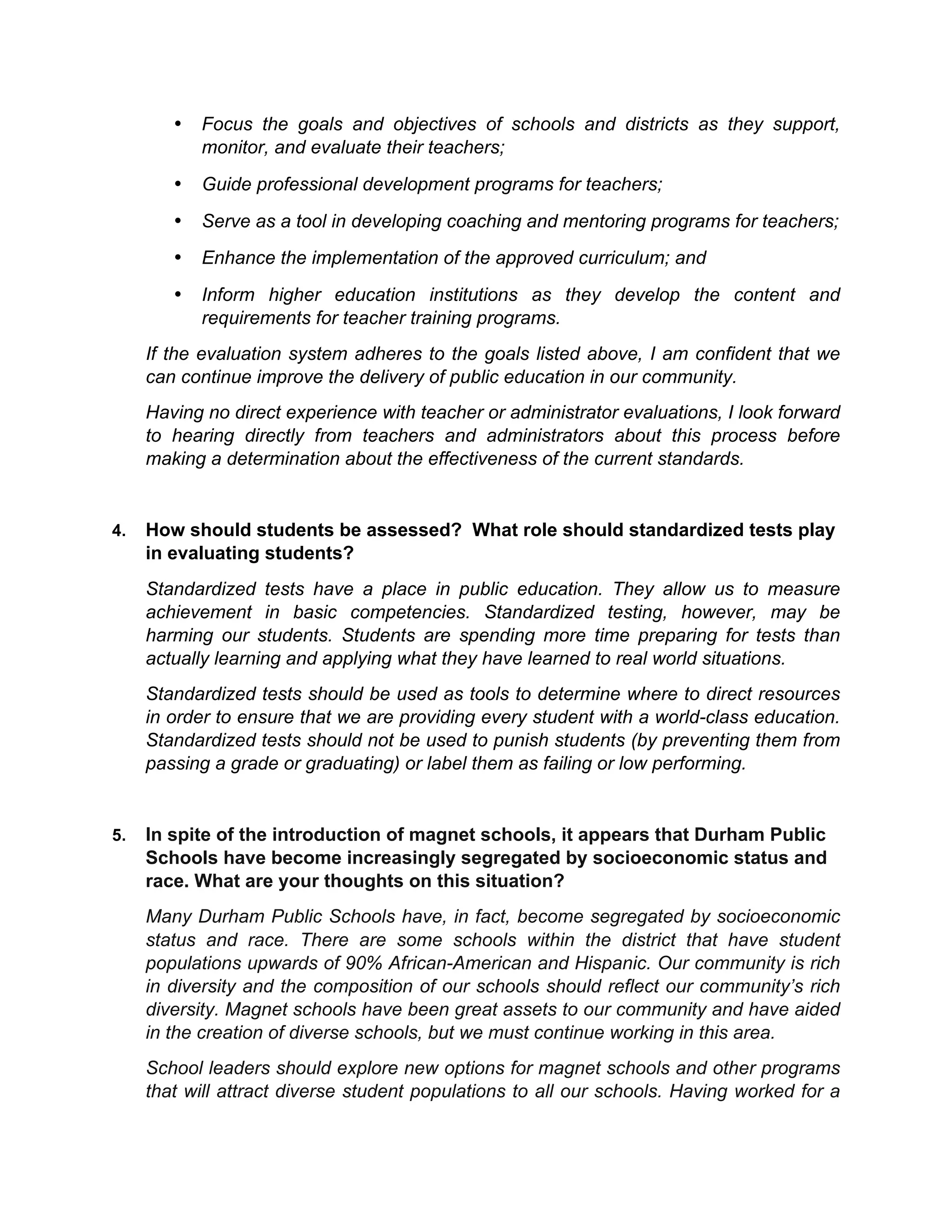 Donald Hughes 2014 PA-PAC Questionnaire | PDF