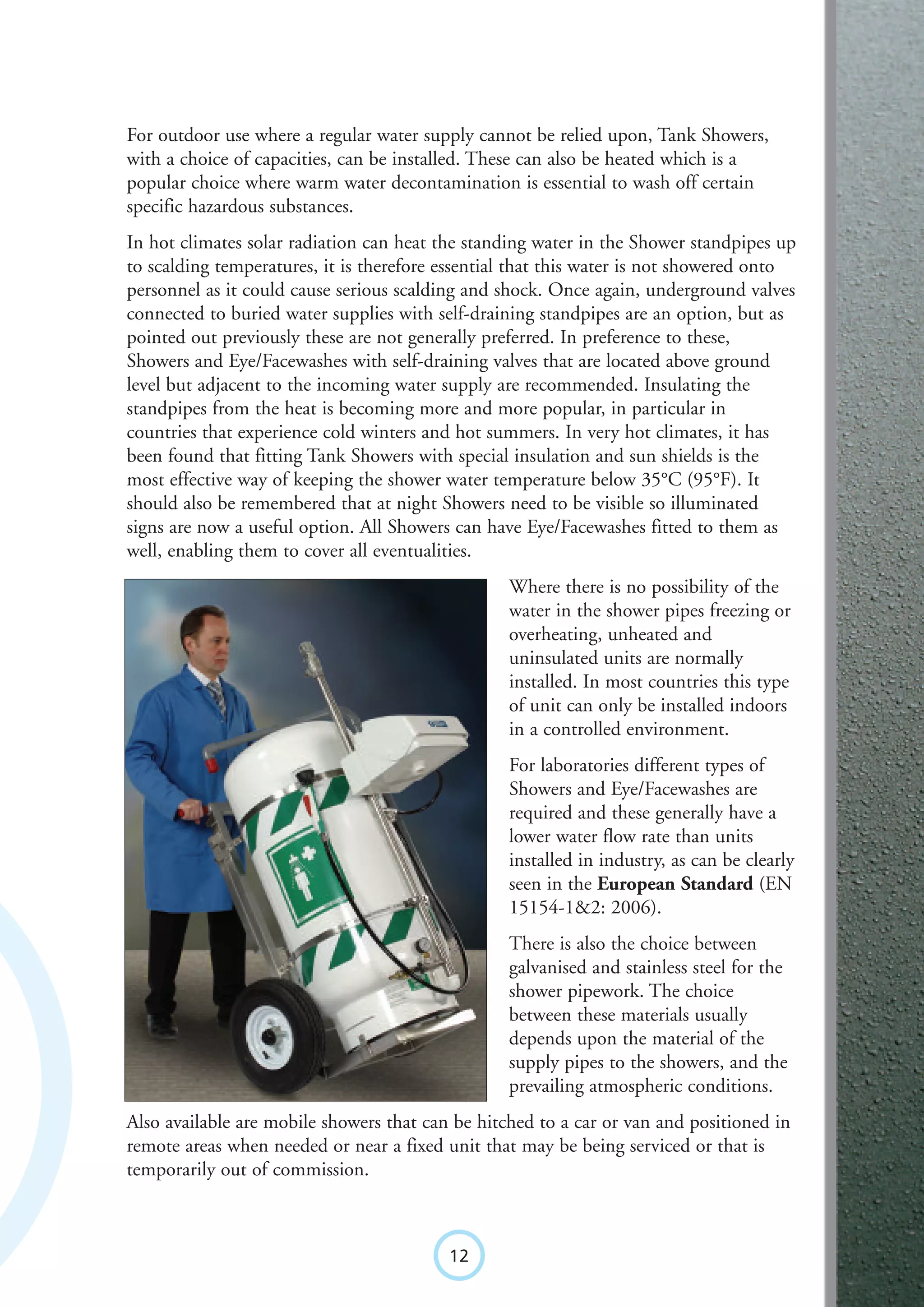 Hughes - Safety Showers (Hazardous Area Zone 1 & Zone 2 ATEX IECEx) | PDF
