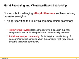 Leadership Style and Ethics that define a leader's character | PPT