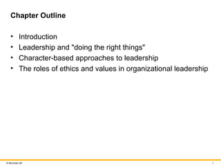 Leadership Style and Ethics that define a leader's character | PPTX