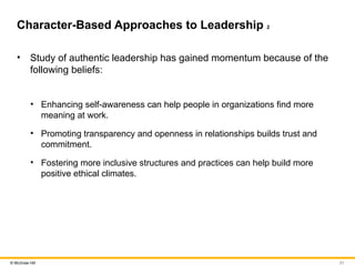 Leadership Style and Ethics that define a leader's character | PPT