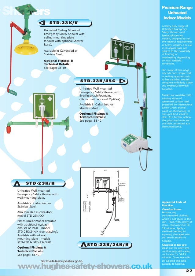 Hughes Safety Showers - Indoor Showers Brochure