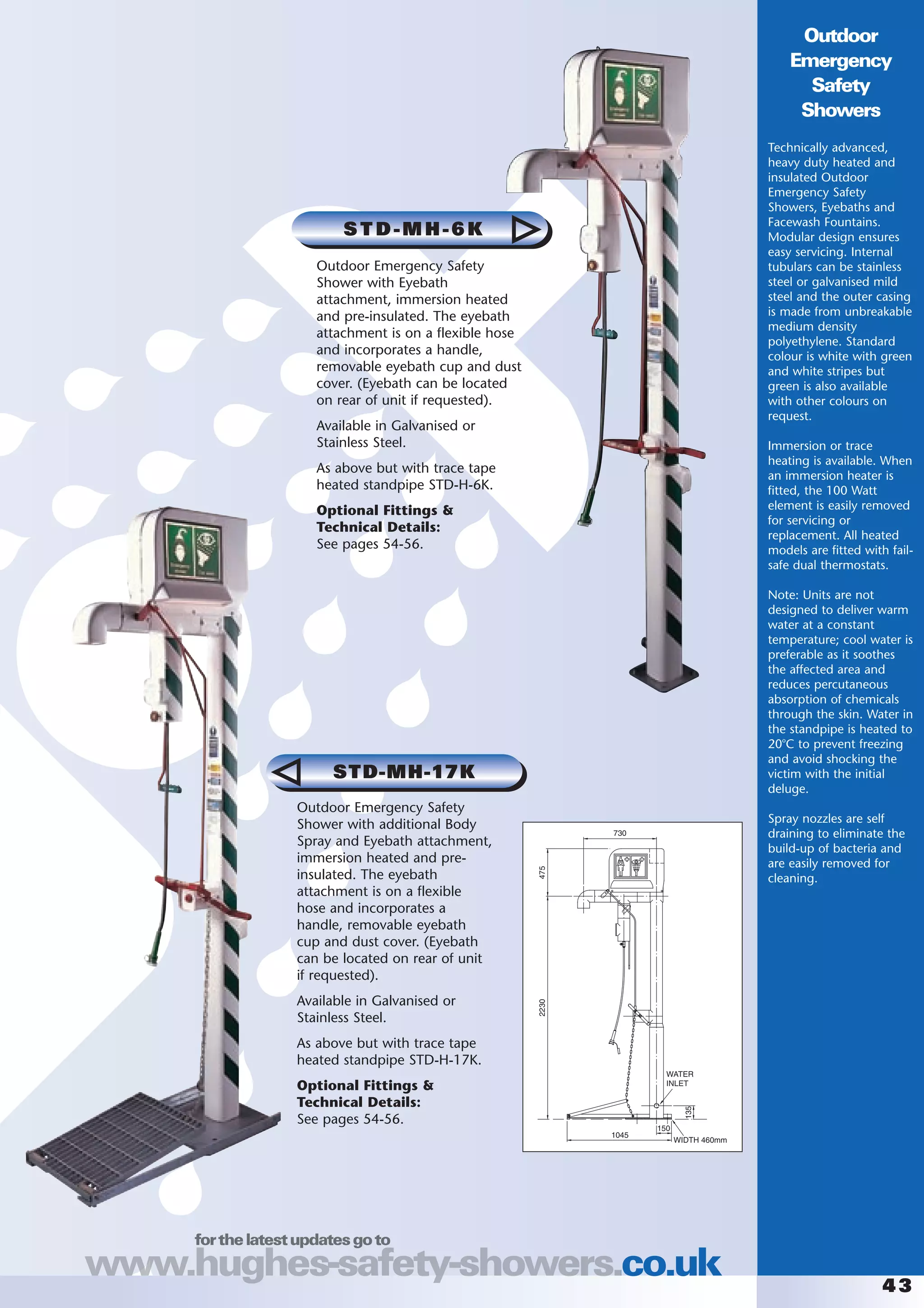 Hughes Safety Showers - Outdoor Showers Brochures | PDF