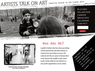 Artists Talk On Art Homepage | PPT