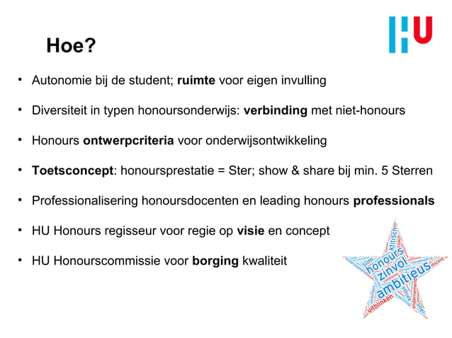 Hu honours presentatie | PPT