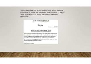 NOTICE WRITING POWER POINT CLASS FOR SEVENTH | PDF