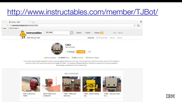 Embedding Intelligence in Everyday Objects with TJBot | PPT