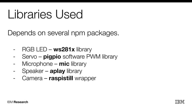 Embedding Intelligence in Everyday Objects with TJBot | PPT