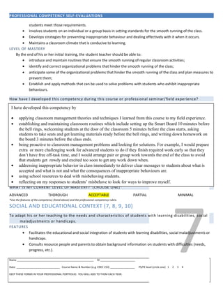 Hui ling 201504-professional competency-self_evaluation | PDF