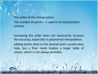 polynomial interpolation | PPTX