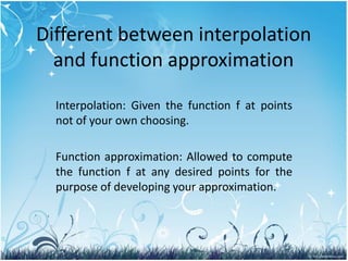 polynomial interpolation | PPTX