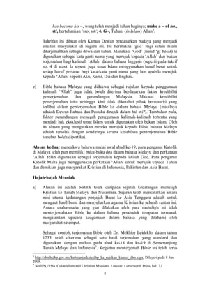 Hujah Tolak Guna Allah Oleh Kristian | PDF