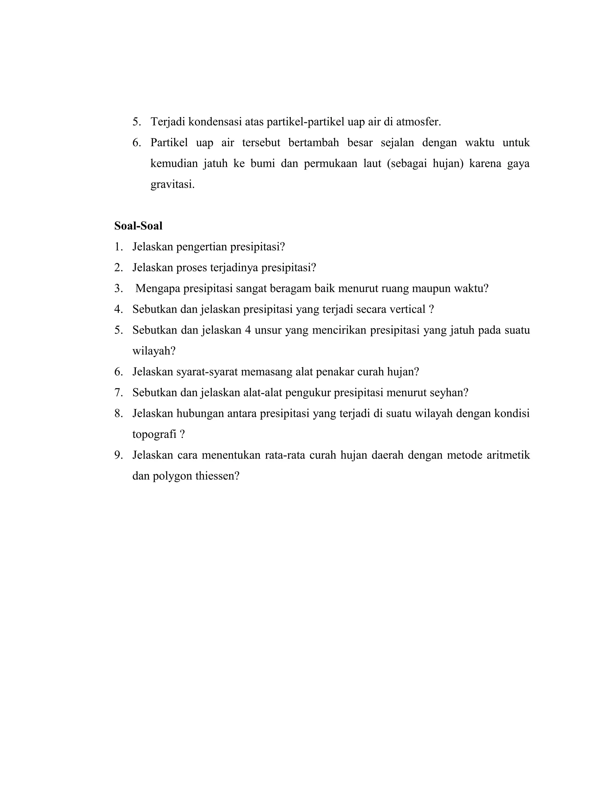 Materi Hujan Bagian Kedua Mata Kuliah Hidrologi | DOC