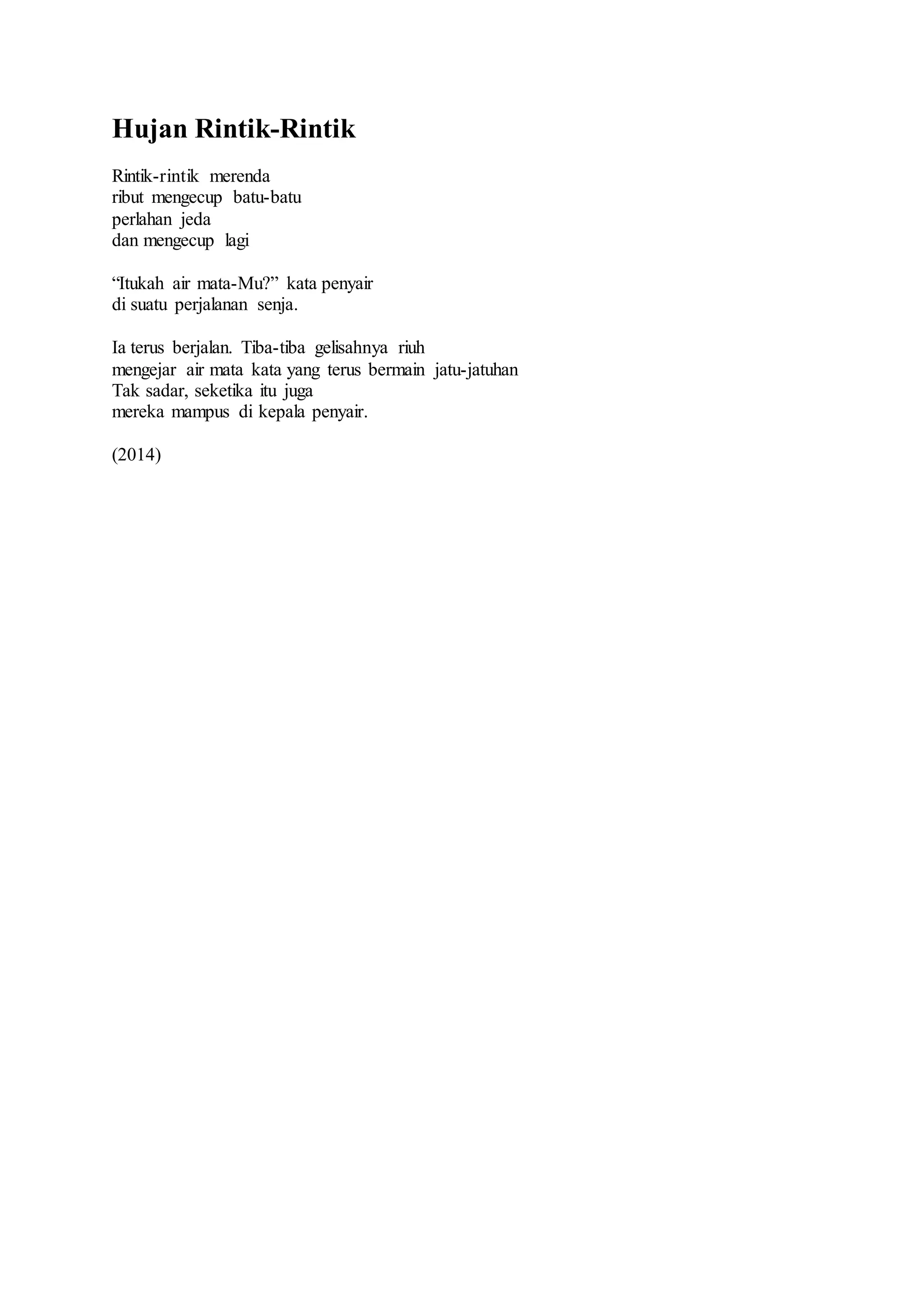 Hujan rintik rintik | DOCX