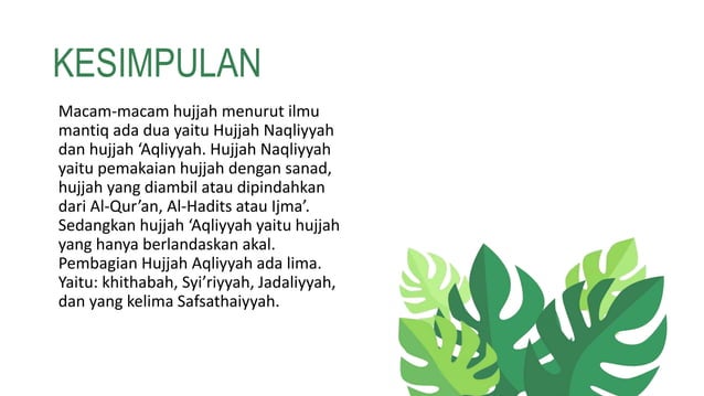 HUJJAH&MUGHOLATOH | PPT