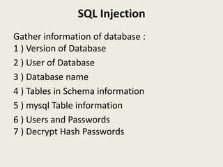 Sql Injection at Hashemite University | PPT