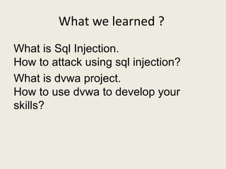 Sql Injection at Hashemite University | PPT