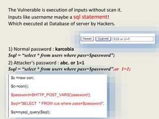 Sql Injection at Hashemite University | PPT