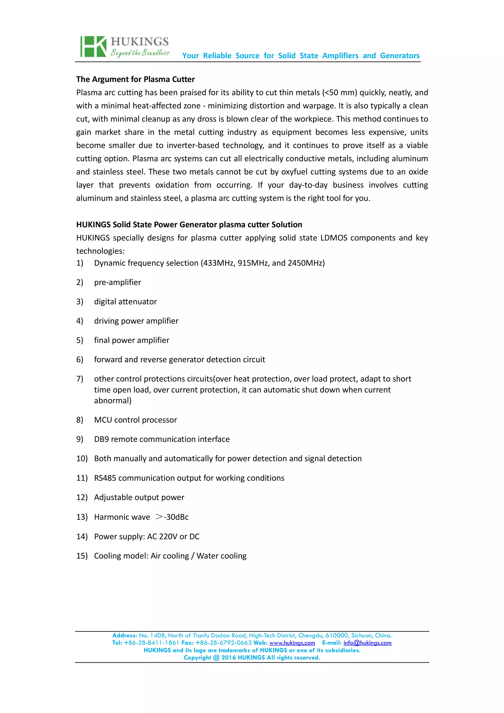 Hukings solid state microwave generator for plasma cutter solution | PDF | Chemistry | Science