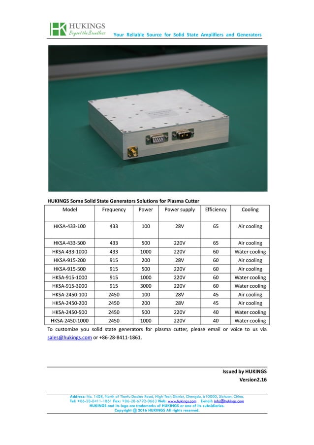 Hukings solid state microwave generator for plasma cutter solution | PDF | Chemistry | Science