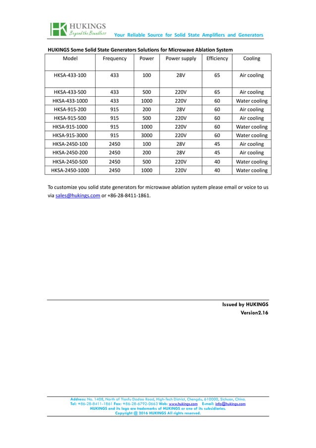 Hukings solid state microwave tissue & tumor ablation system therapy solution | PDF | Physics ...