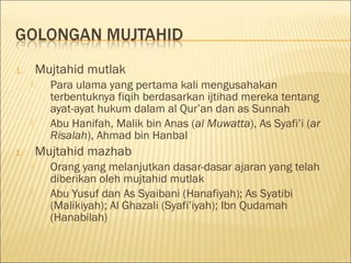 sumber hukum islam & metode ijtihad | PPT