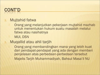 sumber hukum islam & metode ijtihad | PPT