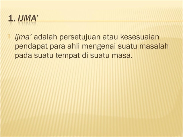 sumber hukum islam & metode ijtihad | PPT
