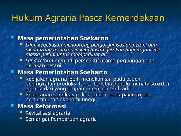 Hukum-Agraria-Sejarah Masa Kemerdekan.ppt