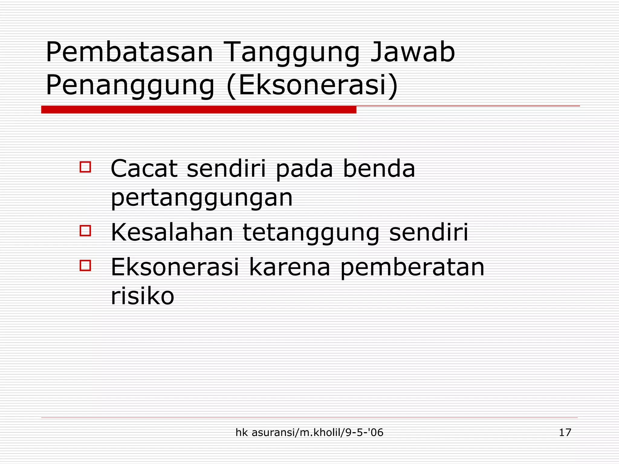 Hukum asuransi | PPT