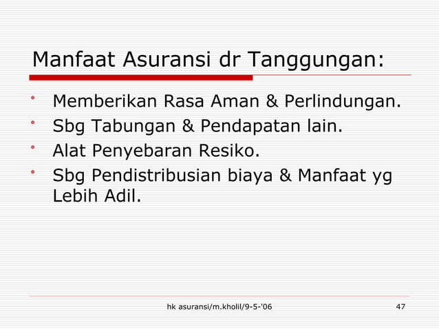 Hukum asuransi | PPT