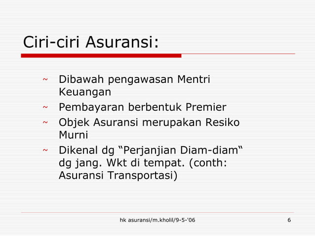 Hukum asuransi | PPT