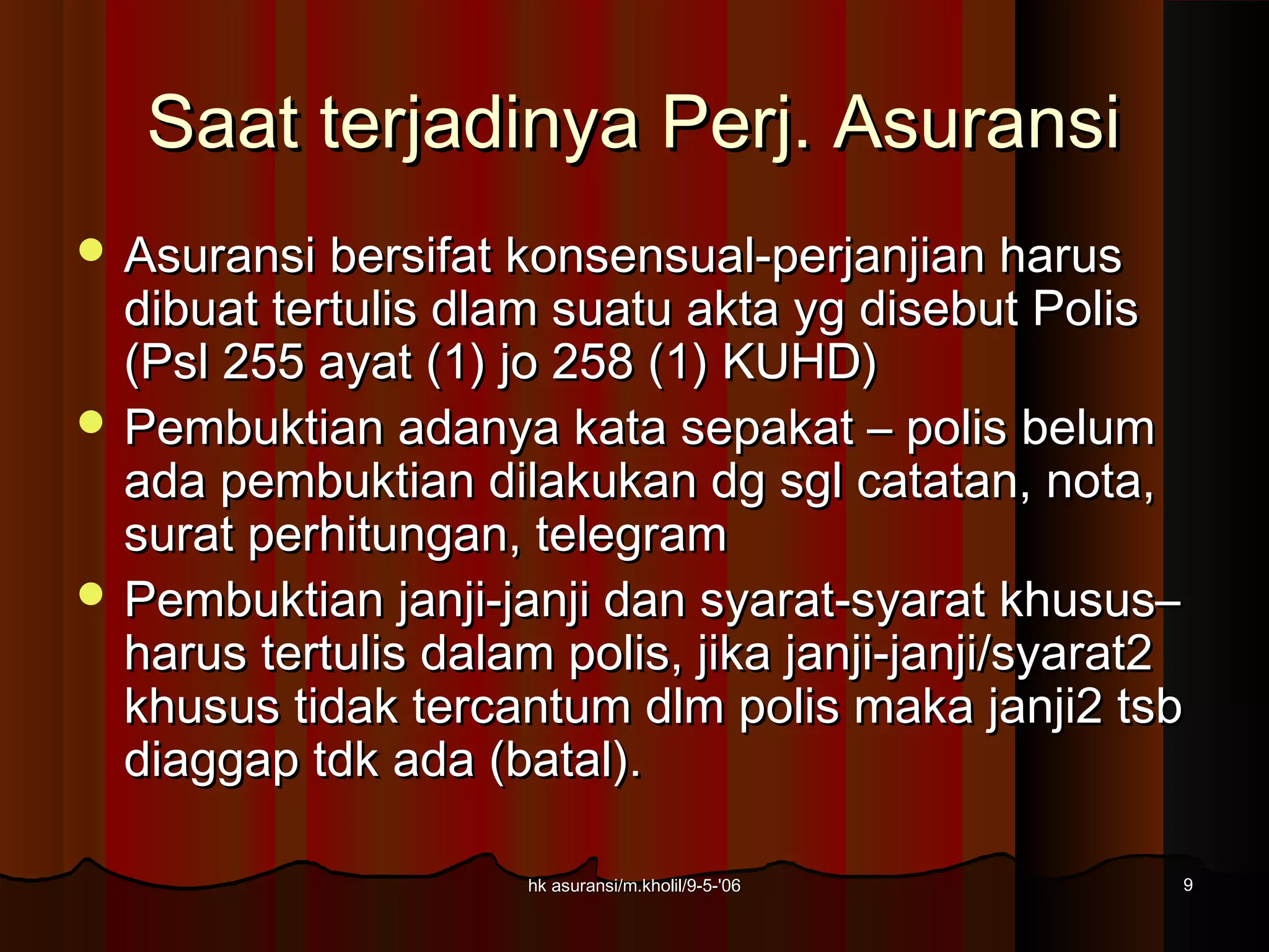 Hukum asuransi | PPT