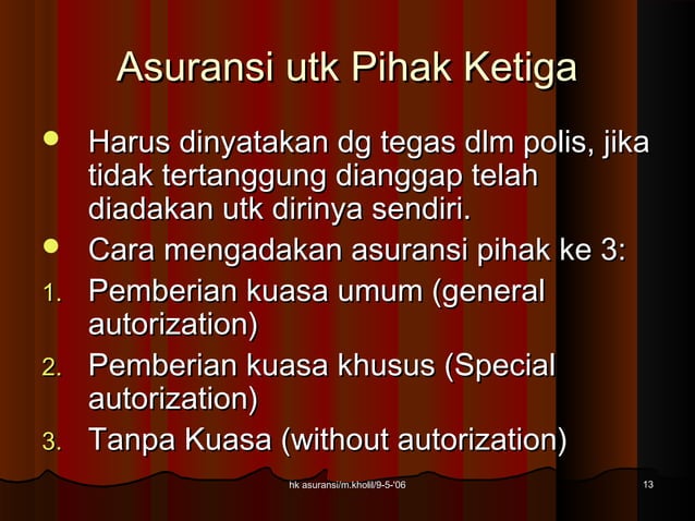 Hukum asuransi | PPT