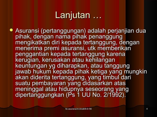 Hukum asuransi | PPT