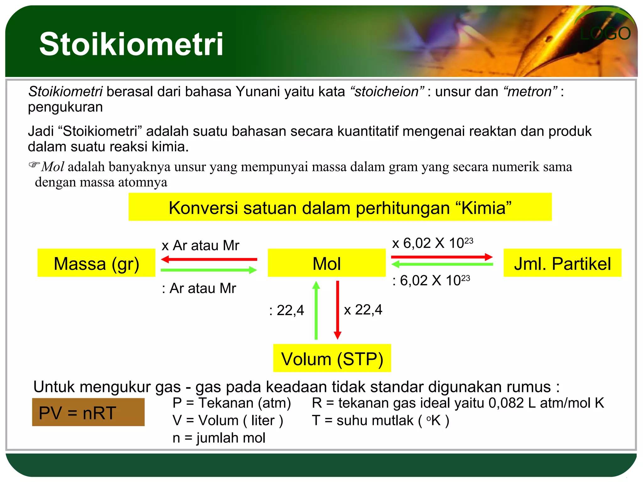 Hukum Dasar dan Perhitungan Kimia | PPT
