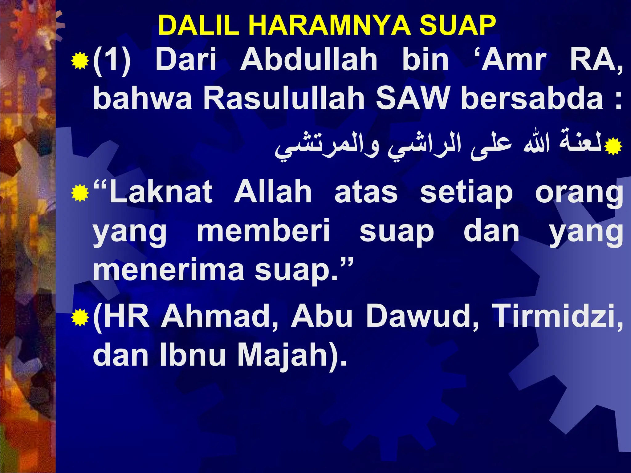 hukum-suap menyuap-dan-hadiah. Dalam Islam ppt | PPT